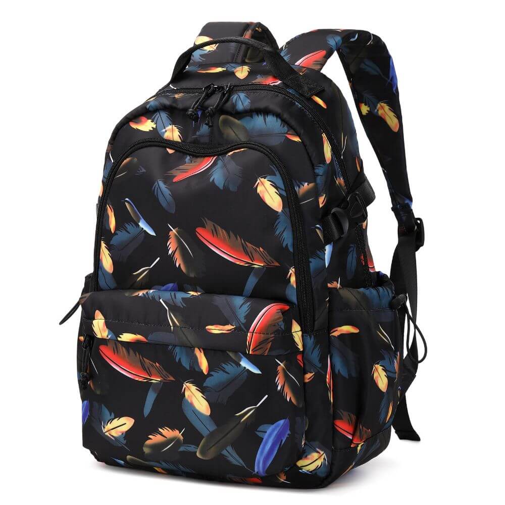 Popular Girls School Bags & Kids Backpacks NZ-Black Feather| Happy Kid