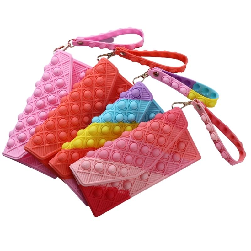 Creative Kids Coin Purse Pop It Fidget Toy for Girls | Happy Kid