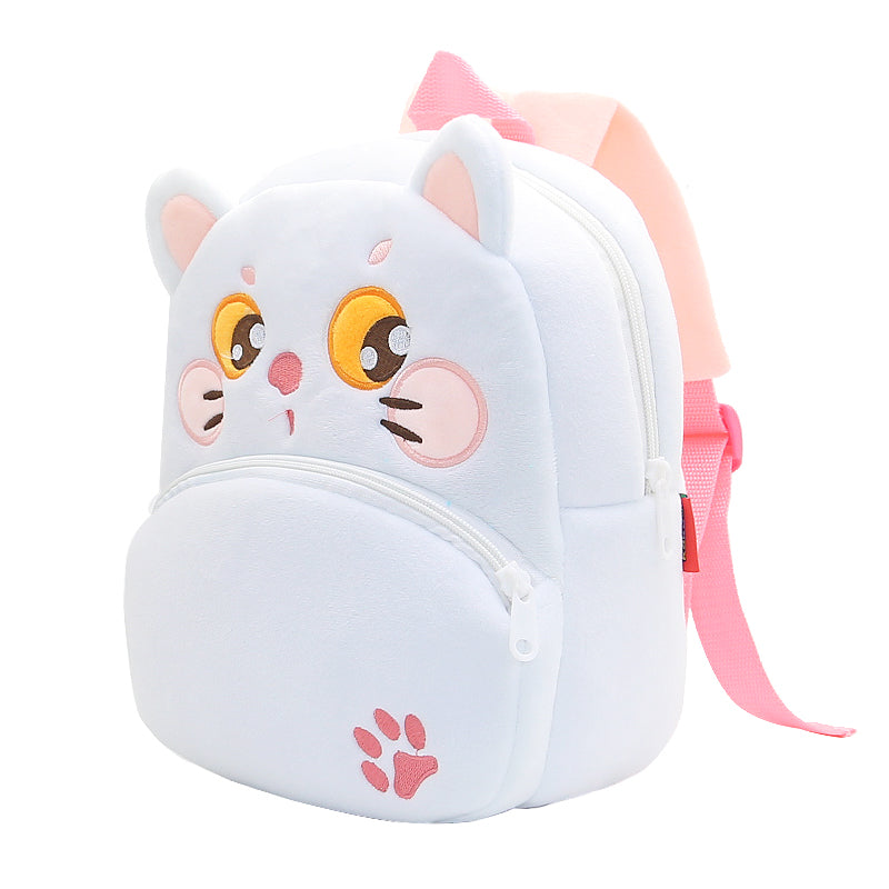 Animal Toddler & Daycare Hiking Backpack NZ-White Cat | Happy Kid