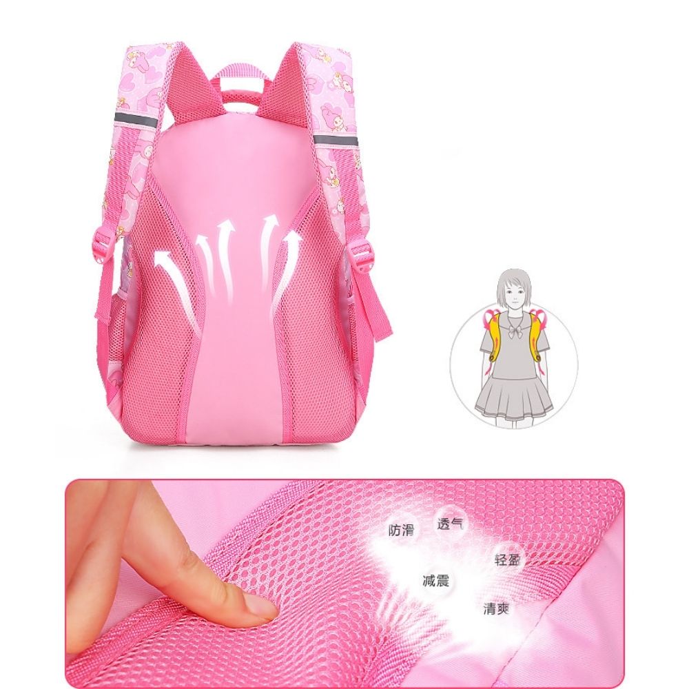 Kids School Bags & Backpacks for Girls Pink Purple Bunny |Happy Kid